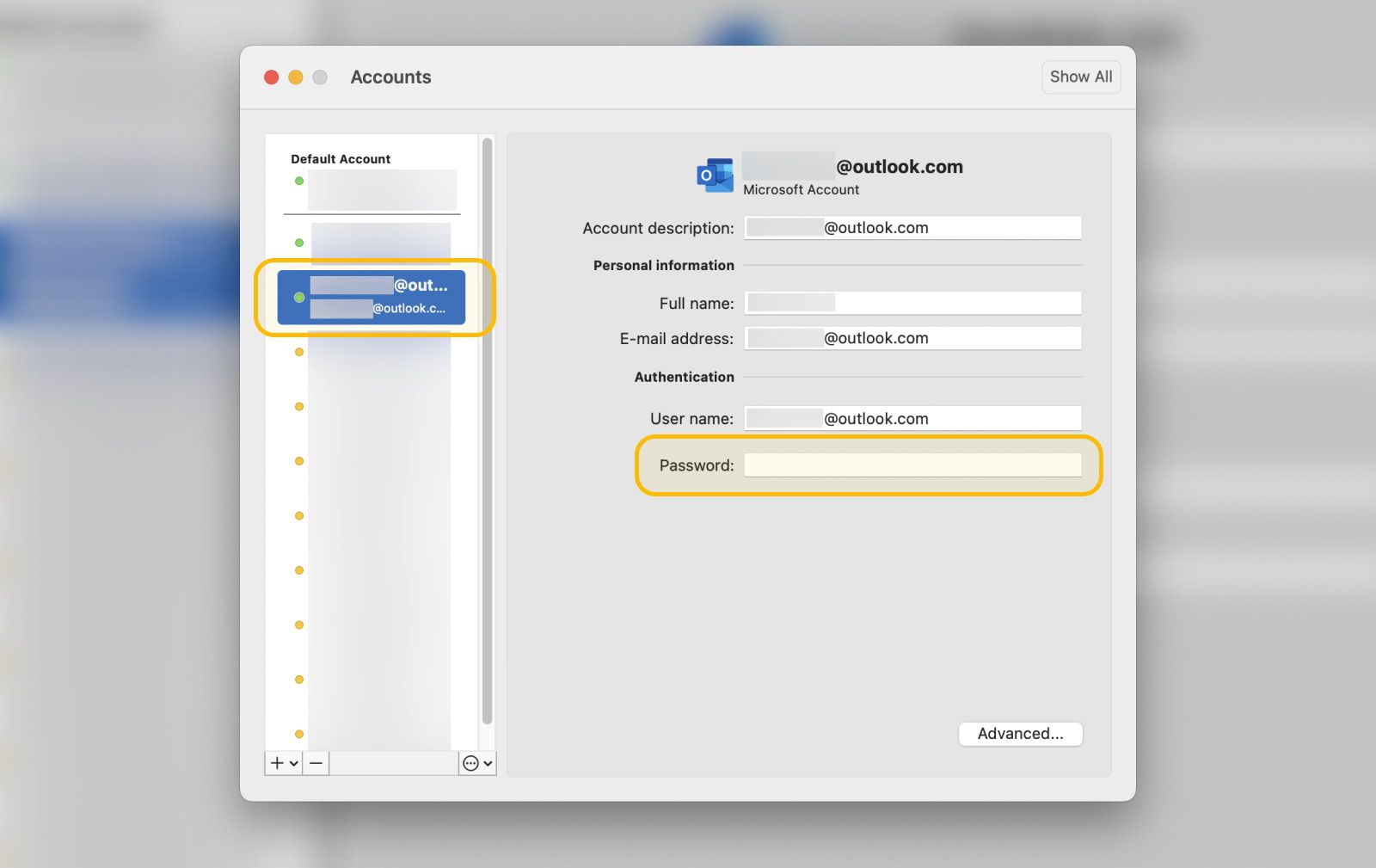 Change your Outlook Password for Mac – Welcome | NETWINDY